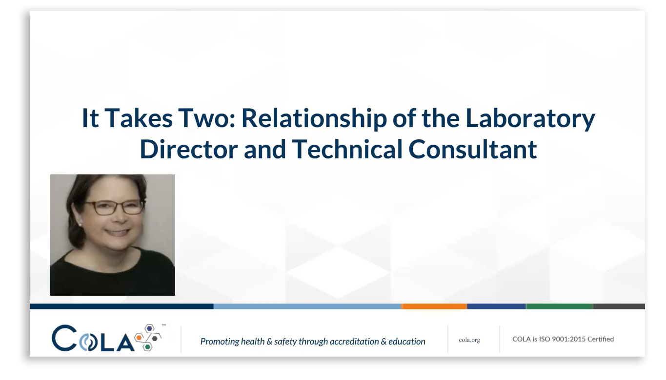 It Takes Two Relationship Of The Laboratory Director And Technical Consultant